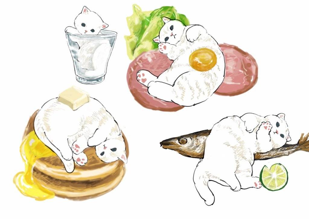 可爱的喵插画Twitter：‪mofu_sand‬