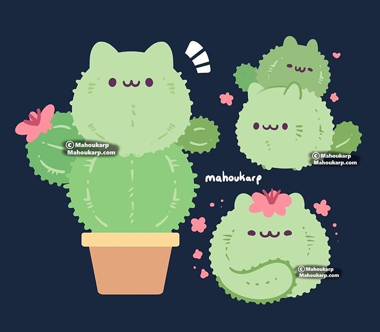 插画师mahoukarp绘制的可爱动物，萌到让人忍不住去戳戳。|插画师|可爱|萌到_新浪新闻