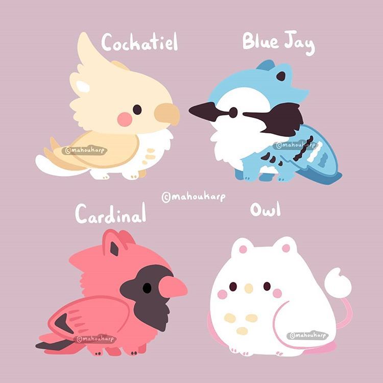 插画师mahoukarp绘制的可爱动物，萌到让人忍不住去戳戳。|插画师|可爱|萌到_新浪新闻