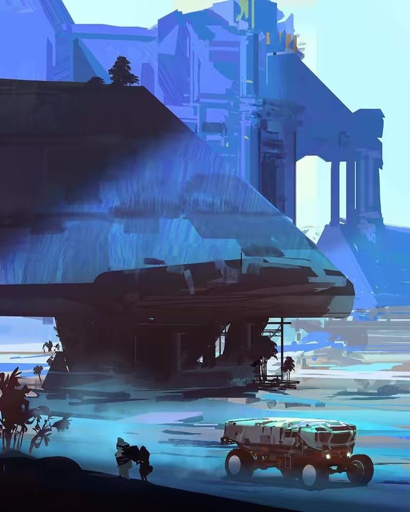 分享一组来自插画师 sparth 的概念插画作品