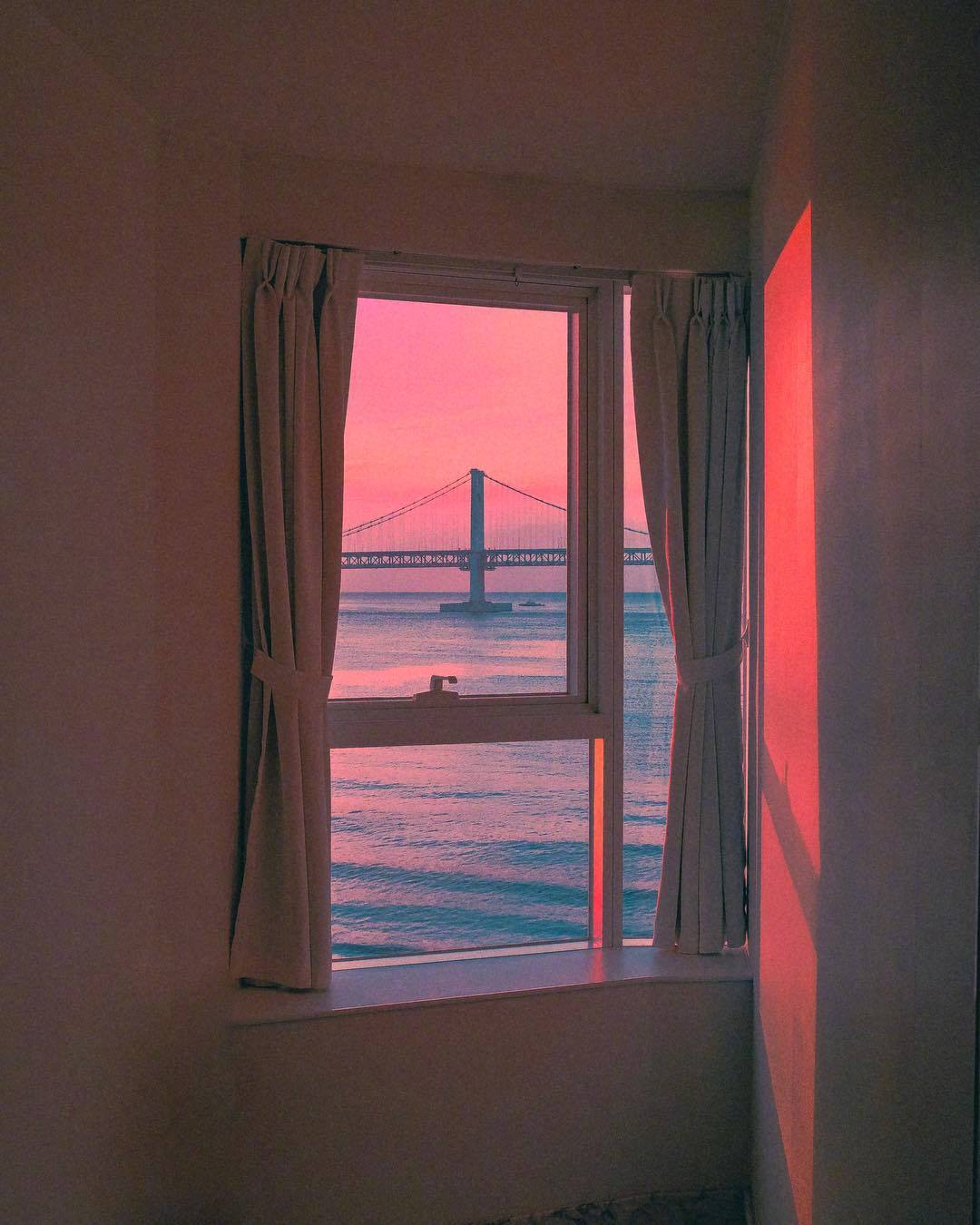 窗边的傍晚，一天中最美好的时刻 （ins:hello_dongwon）|窗边|时刻|一天_新浪新闻