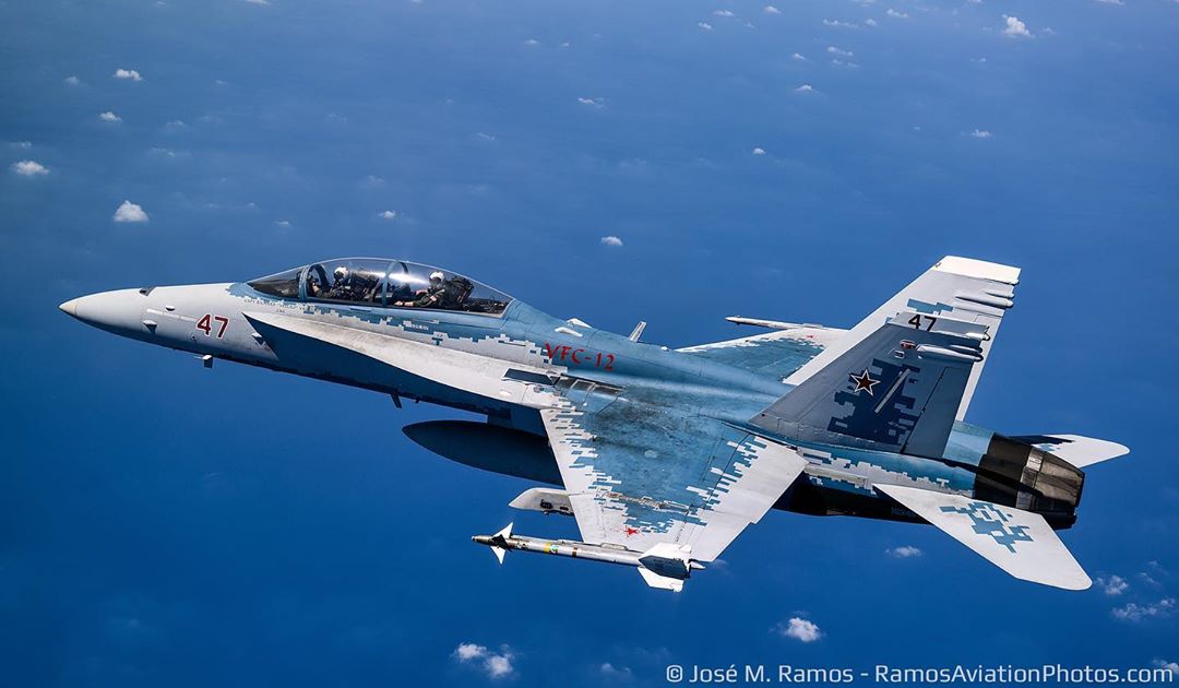 来自美国海军VFC-111、VFC-13的F-5N、VFA-204和VFC-12的F/A-18C/D在