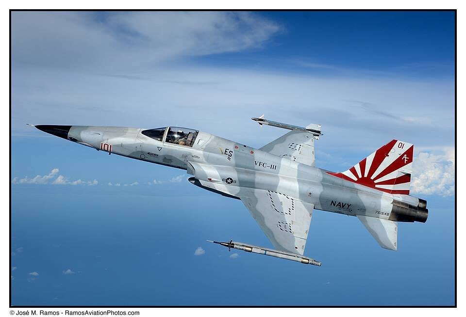 来自美国海军VFC-111、VFC-13的F-5N、VFA-204和VFC-12的F/A-18C/D在