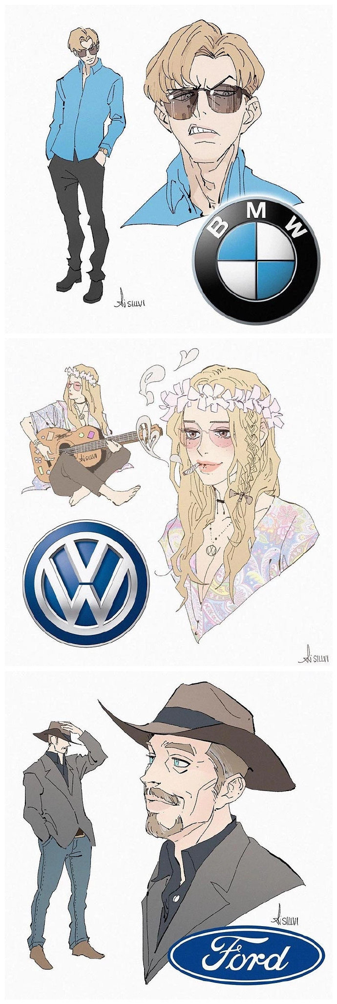 插画师Sillvi 根据自己对各品牌的理解定位，把品牌拟人化|插画师|三巨头|快餐_新浪新闻