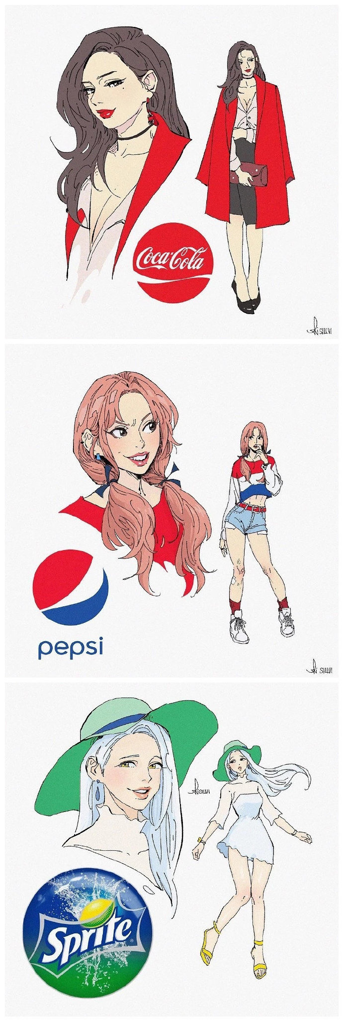 插画师Sillvi 根据自己对各品牌的理解定位，把品牌拟人化|插画师|三巨头|快餐_新浪新闻