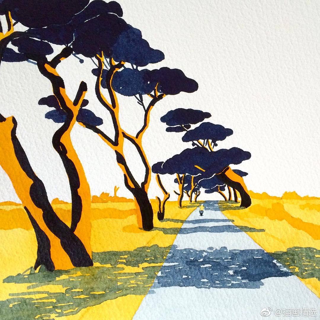 画师 Byun Young Geun 插画作品他擅长水彩作为绘画的媒介配色多数|水彩|插画|画师_新浪新闻