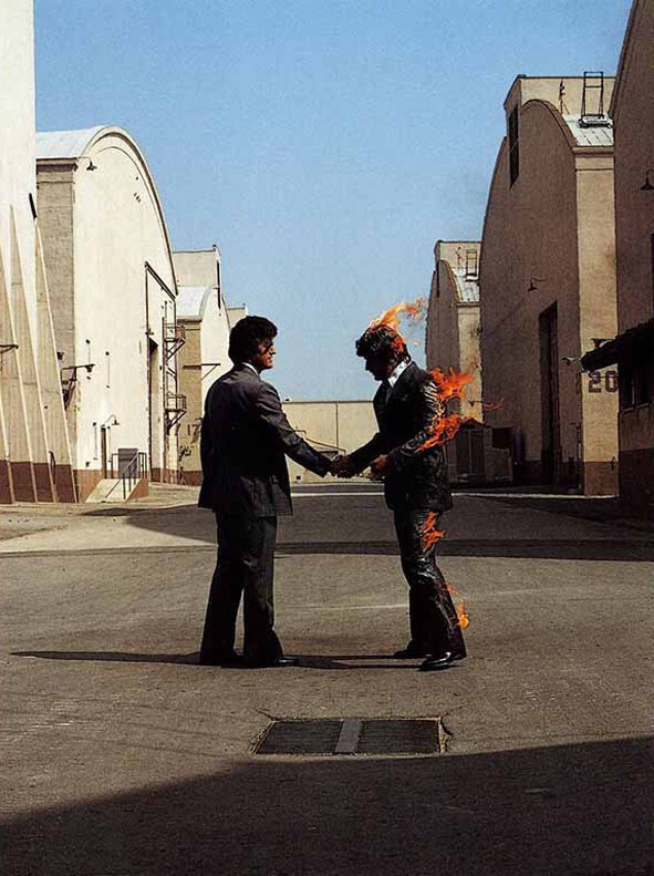 1974年 Pink Floyd《Wish You Were Here》专辑封面拍摄现场