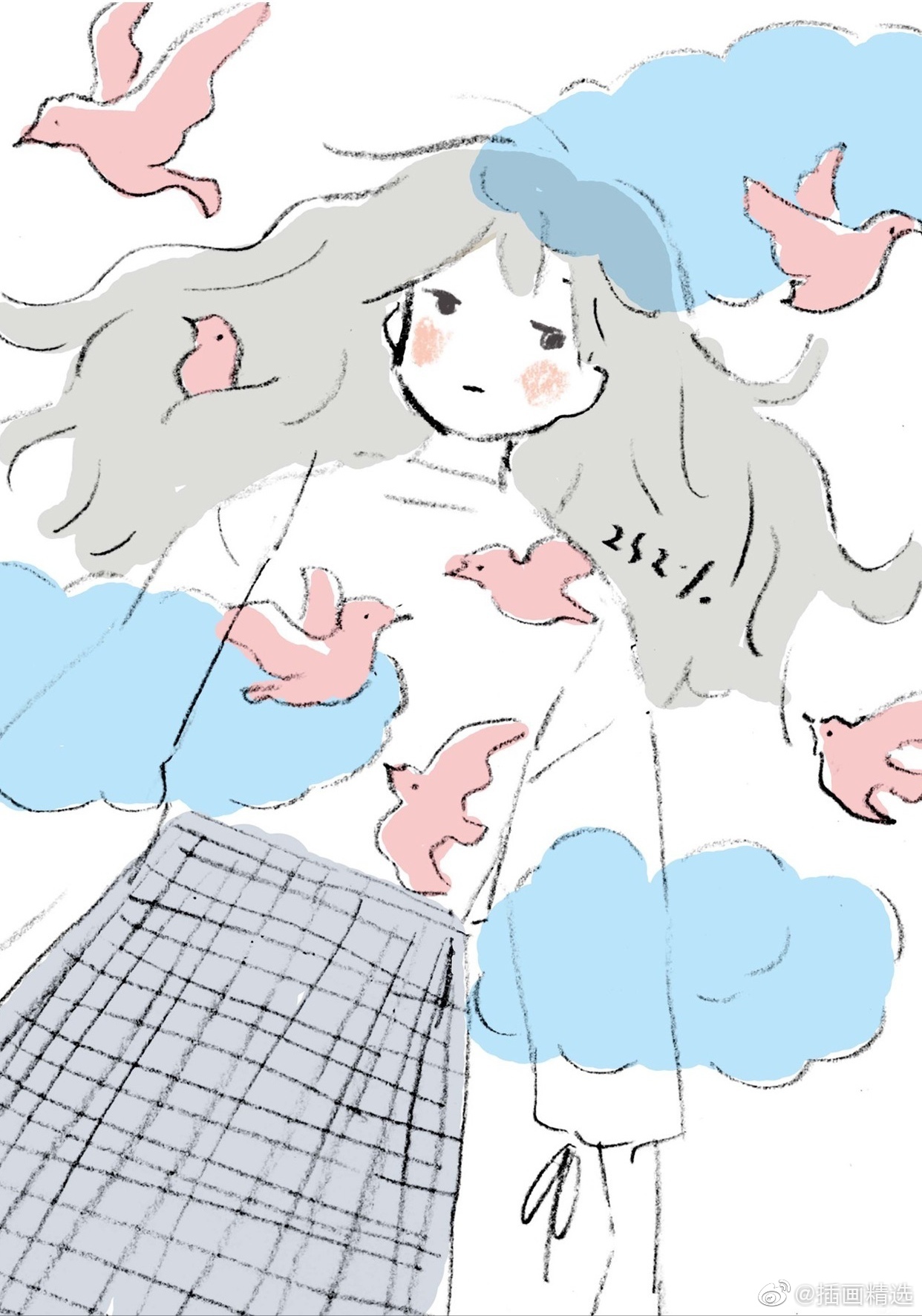 插画师252percent插画作品，作者用简单的线条|插画|插画师|出让人_新浪新闻