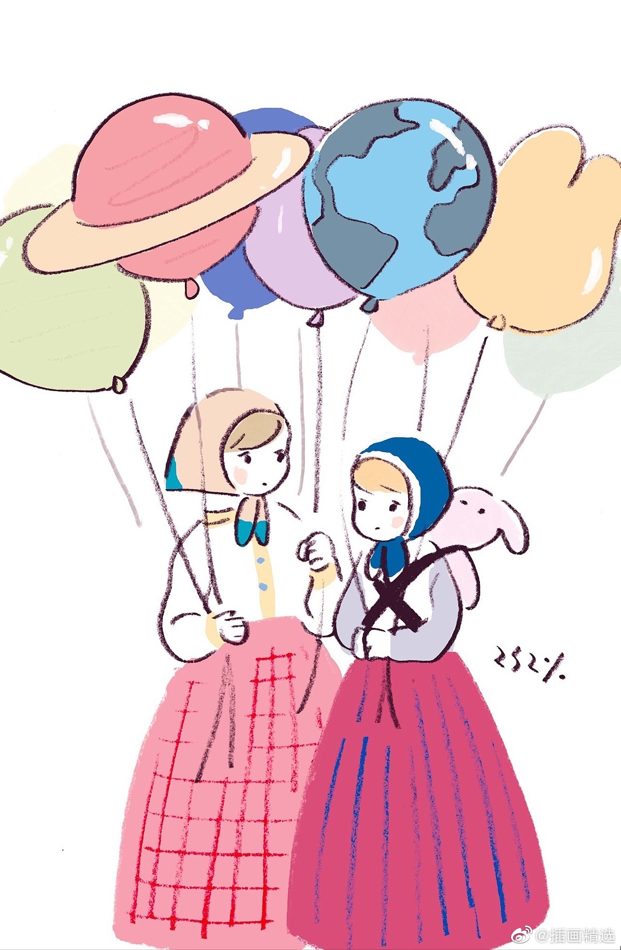 插画师252percent插画作品，作者用简单的线条|插画|插画师|出让人_新浪新闻