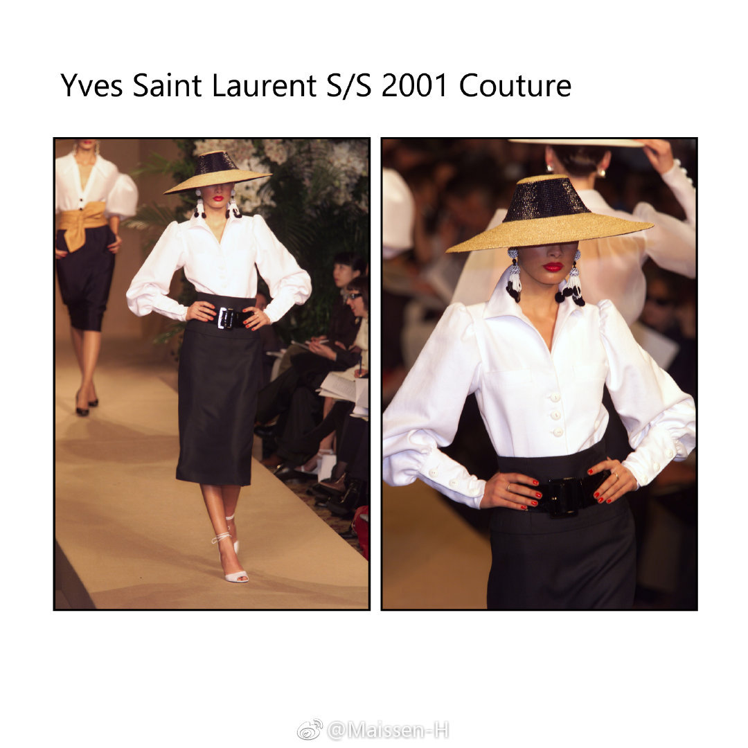 Yves Saint Laurent S/S 2001 Couture | 曾经的YSL女郎端庄优雅又不