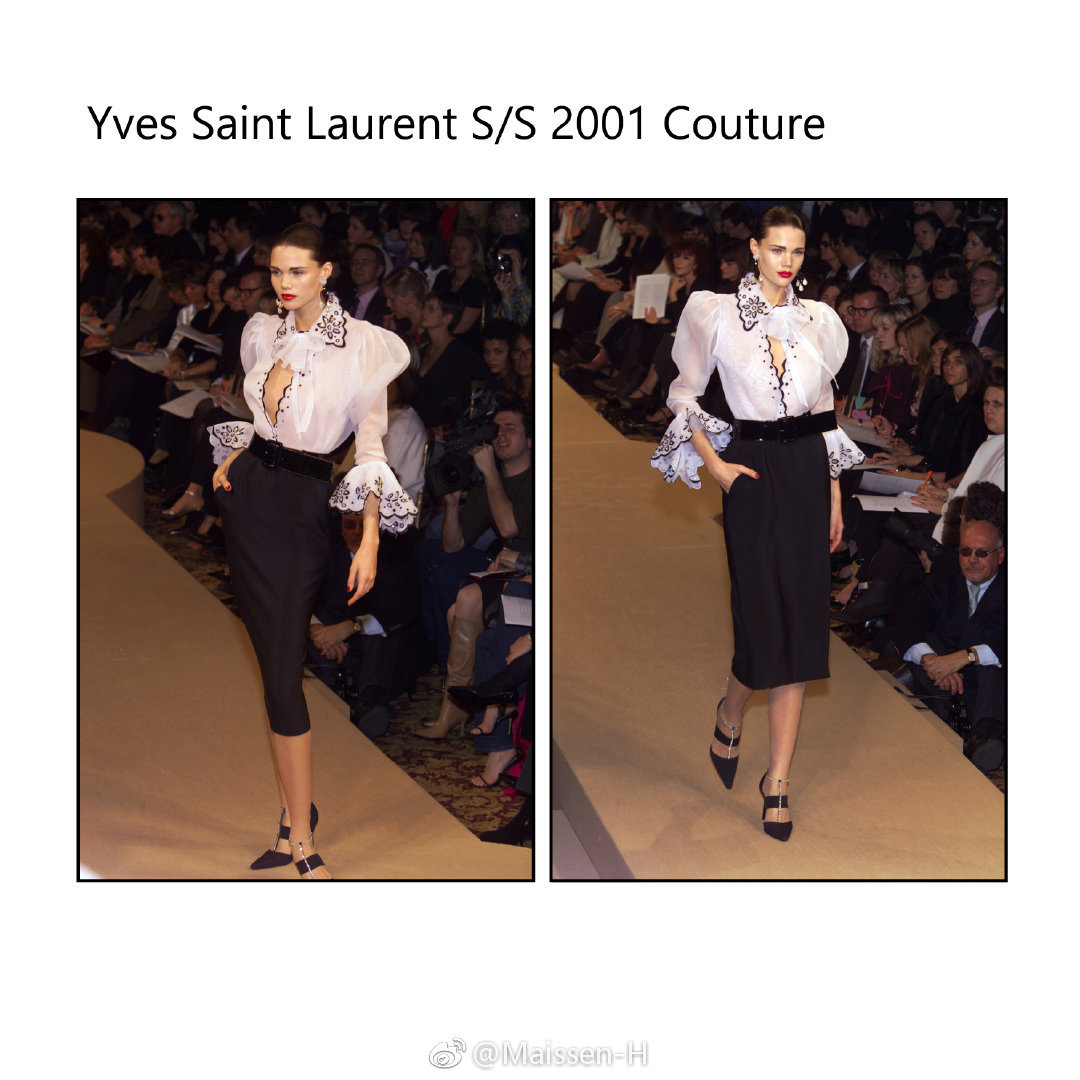 Yves Saint Laurent S/S 2001 Couture | 曾经的YSL女郎端庄优雅又不