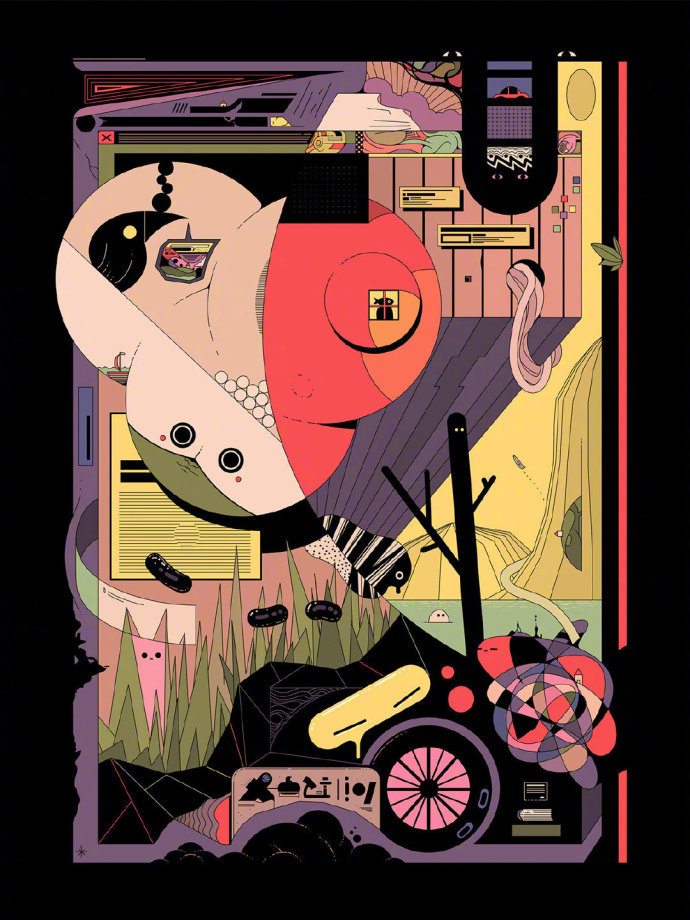 以色列插画师 ori toor 的拼贴式插画