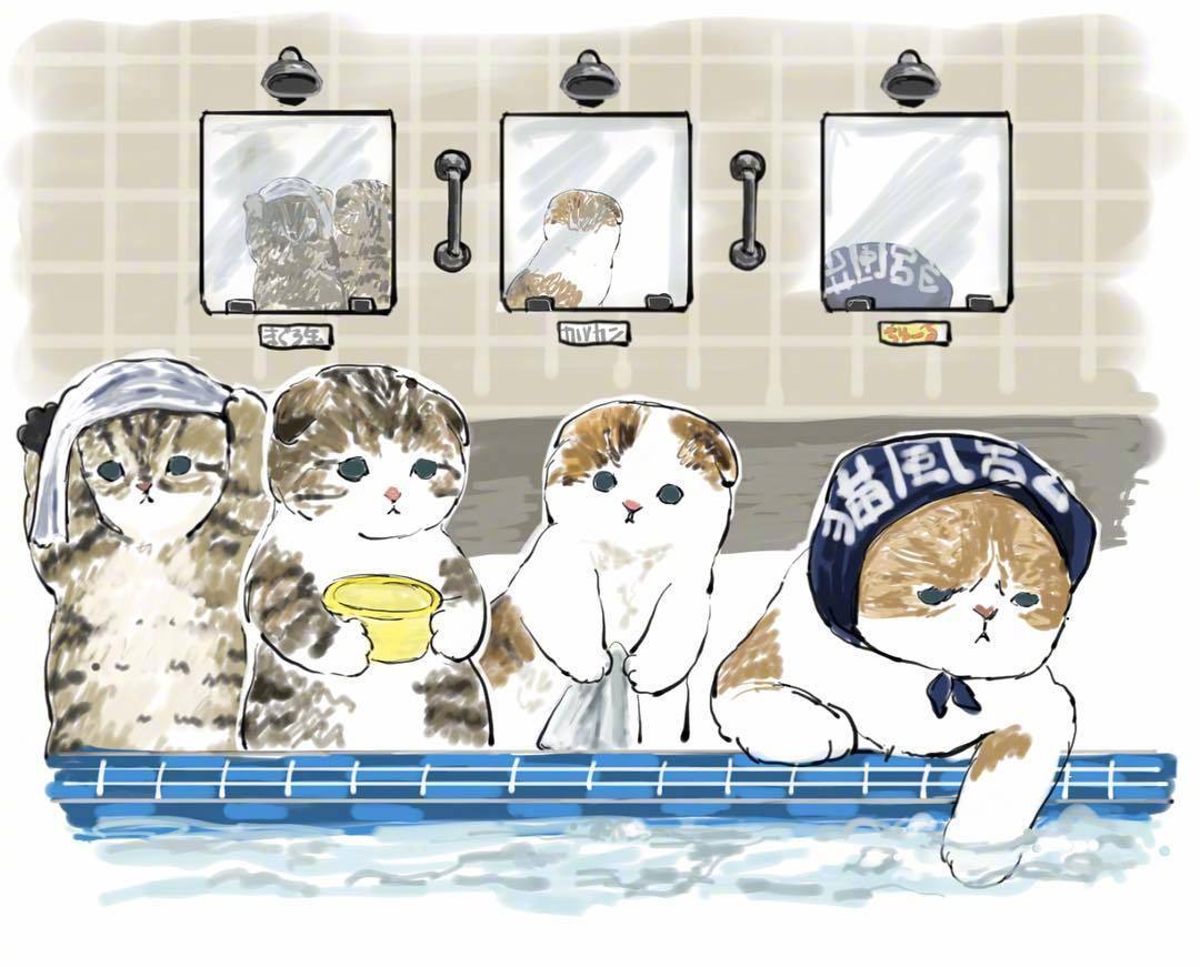 可爱猫咪绘画 日本插画家 mofu_sand
