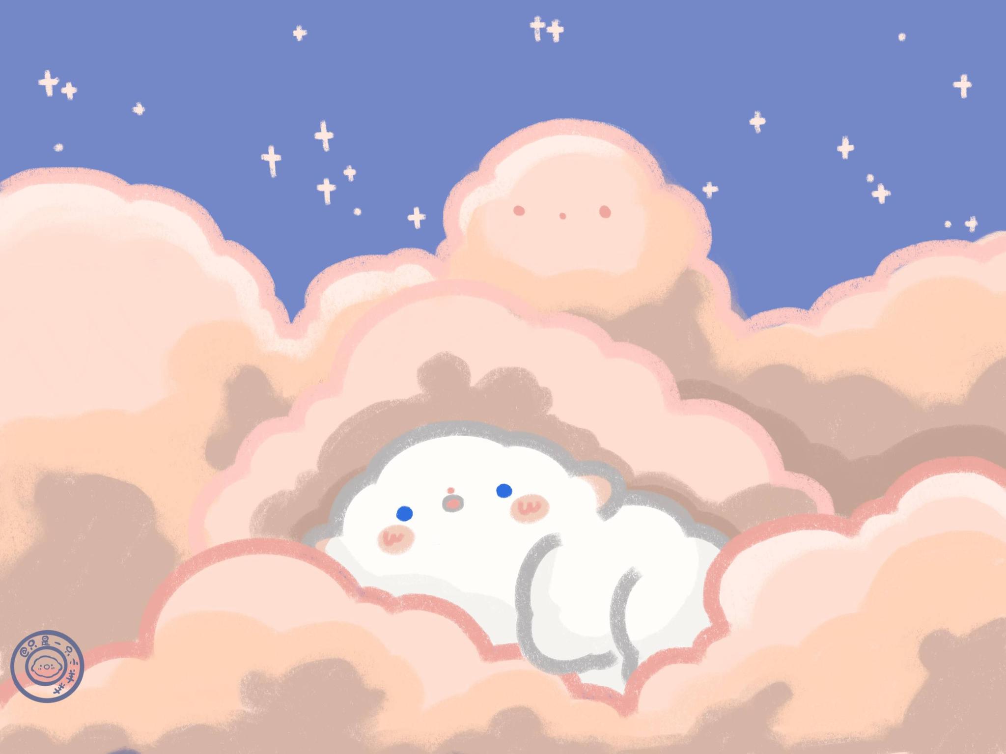 今日份丨可爱羊咩咩 iPad&电脑壁纸 无水印☁️ “ᴼᵛᵉʳⁿⁱᵍʰ|iPad|水印|壁纸_新浪新闻