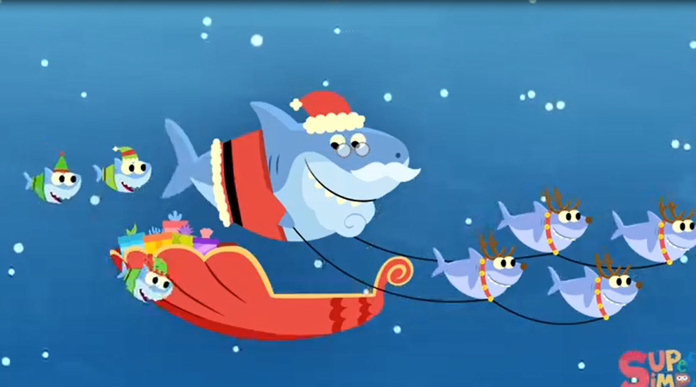 英语启蒙+Santa Shark|圣诞老人|宝贝们|贝壳|鲨鱼|启蒙_新浪新闻