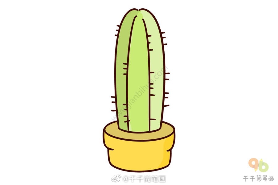 9种仙人掌的简笔画画法，手绘简笔画素材~ 更多手绘素材：|简笔画|素材|仙人掌_新浪新闻
