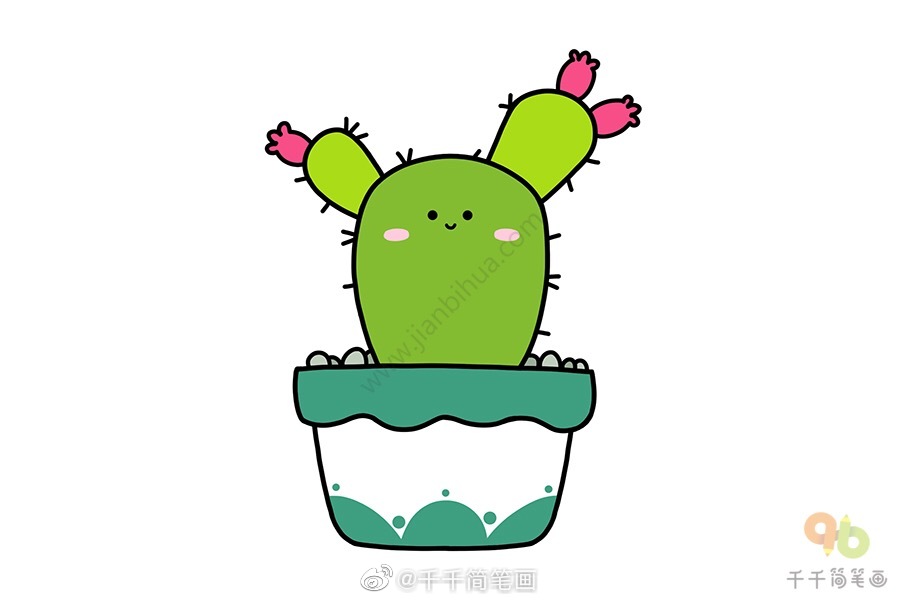 9种仙人掌的简笔画画法，手绘简笔画素材~ 更多手绘素材：|简笔画|素材|仙人掌_新浪新闻