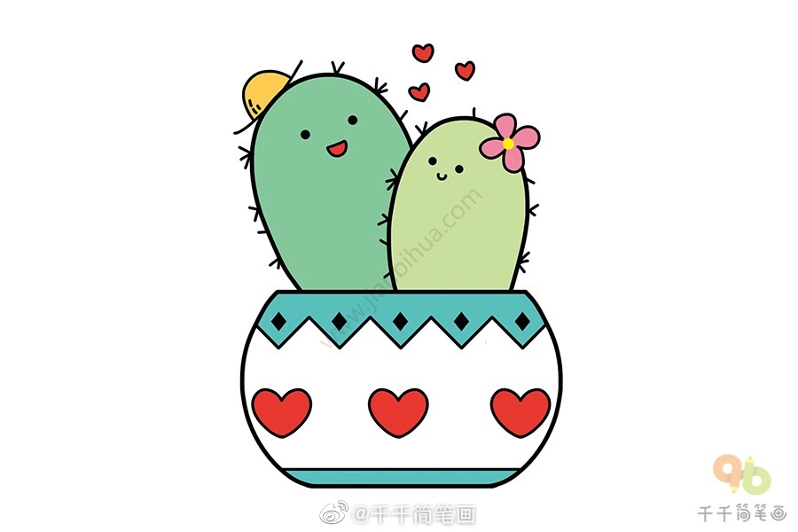 9种仙人掌的简笔画画法，手绘简笔画素材~ 更多手绘素材：|简笔画|素材|仙人掌_新浪新闻