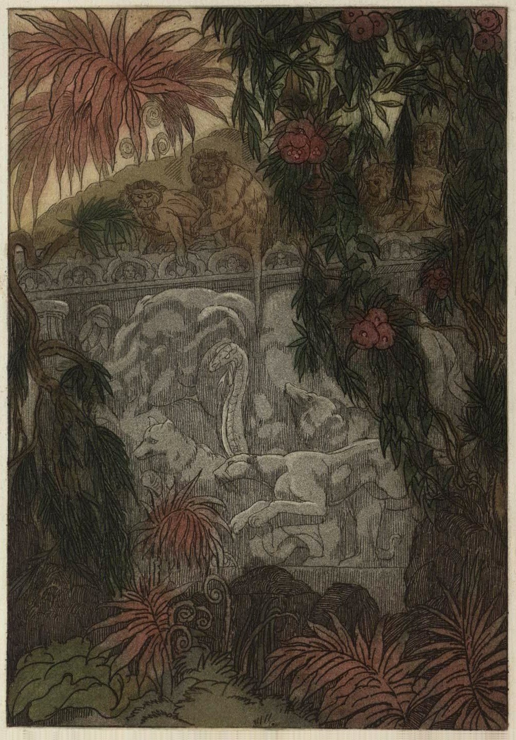 Maurice de Becque - illustrations for Livre de la Jungle