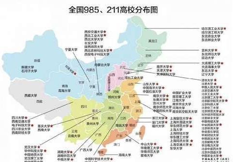 一幅图告诉你985和211大学都在哪，985大学和211大学有何区别？|大学|科研经费|科研_新浪新闻