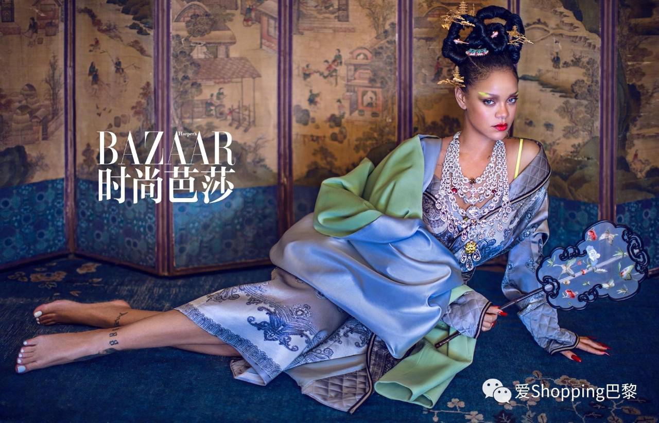 蕾哈娜穿唐朝服饰登上芭莎封面：谁说中国风不能走向世界？|蕾哈娜|中国风|郭培_新浪新闻