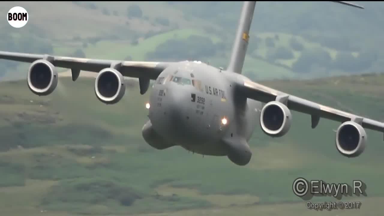 运输机当战斗机飞 C-17穿越马赫谷机身巨大压迫感强烈_手机新浪网