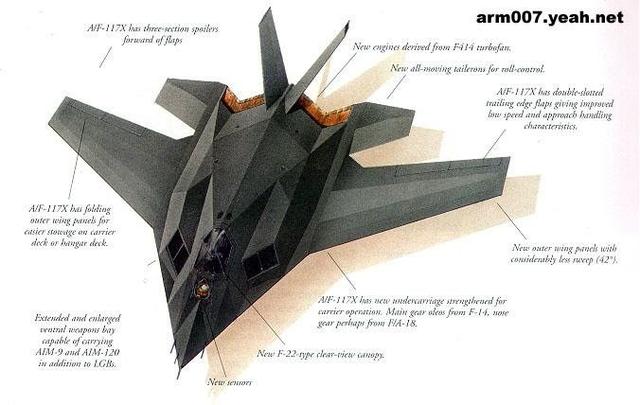 F-117“夜鹰”也有舰载型—洛克希德F-117N“海鹰”|FX|洛克希德|舰载型_新浪新闻