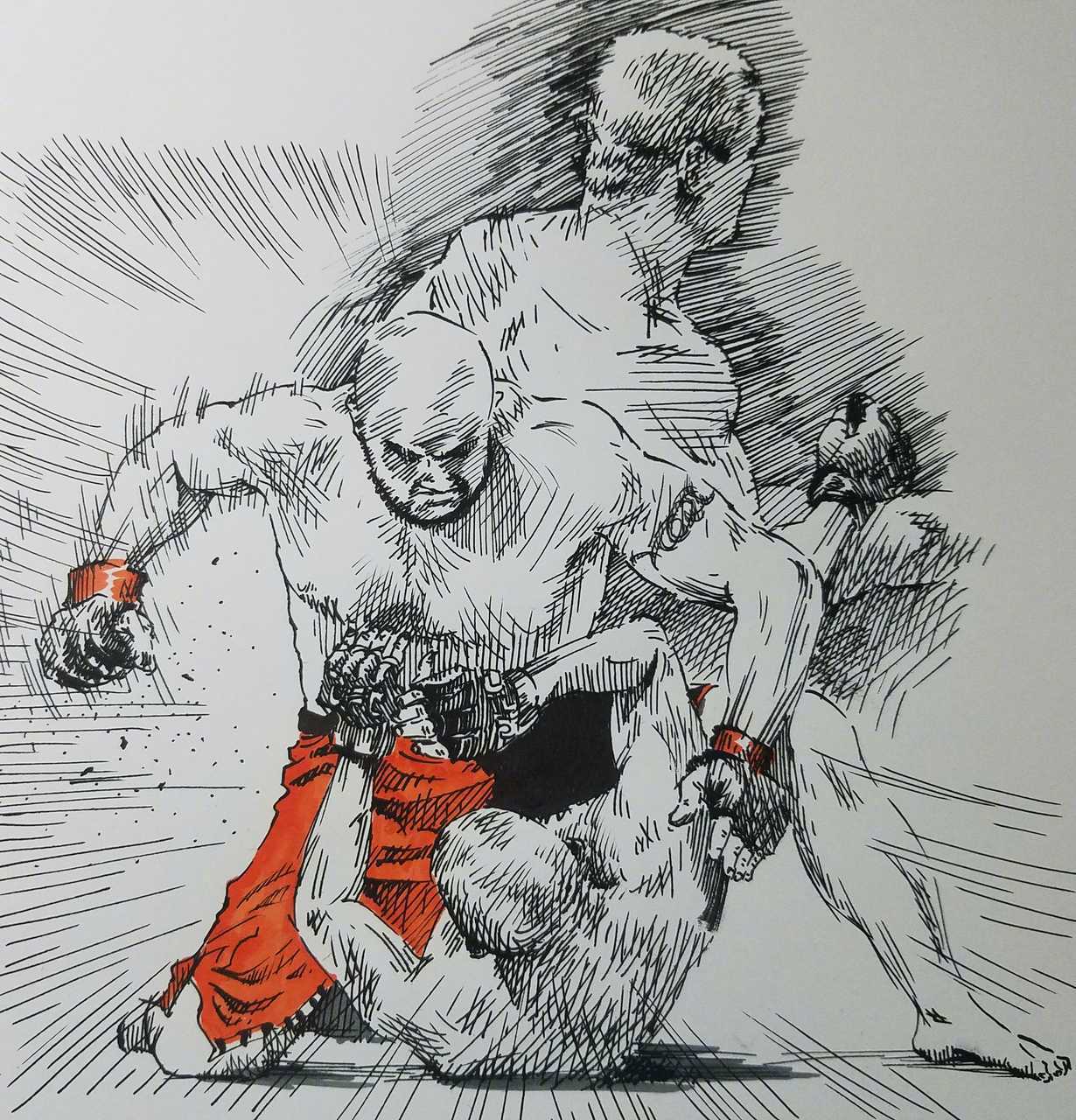 黑白钢笔插画。（投稿：@画画的YBG ） |钢笔|插画|投稿_新浪新闻