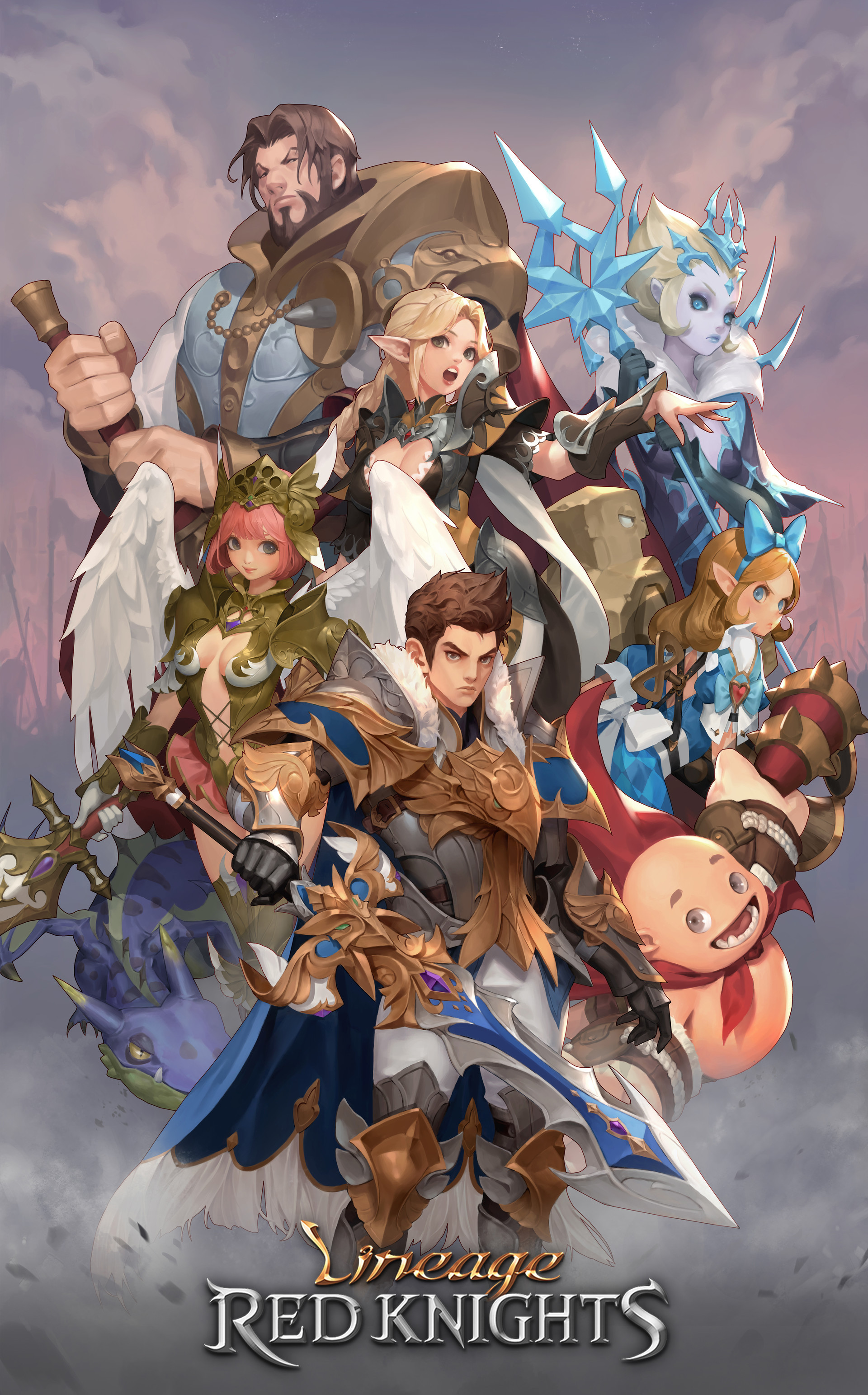 NCsoft 手游 Lineage Red Knight (天堂|天堂|手游|画师_新浪新闻