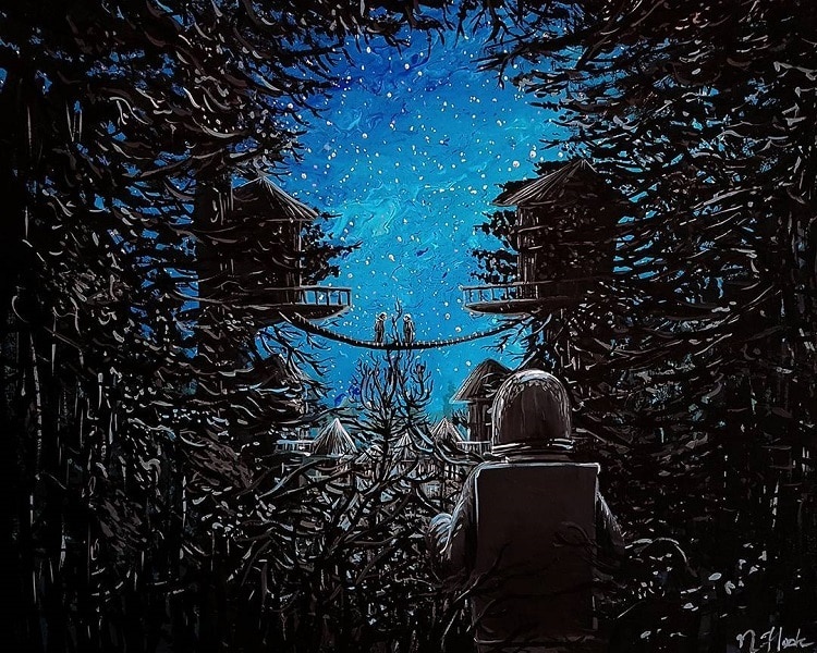 超现实的宇航员，无畏和孤独 | 艺术家 Nick Flook，又名 Flooko