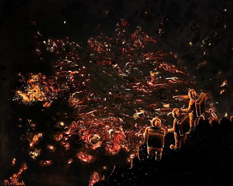 超现实的宇航员，无畏和孤独 | 艺术家 Nick Flook，又名 Flooko