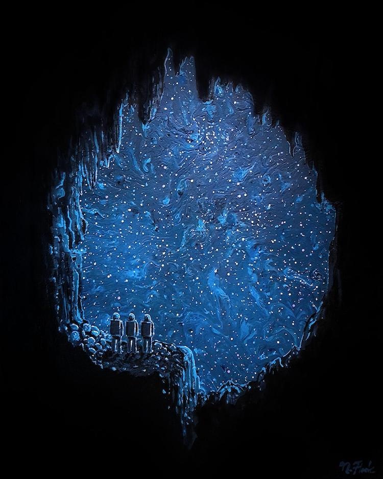 超现实的宇航员，无畏和孤独 | 艺术家 Nick Flook，又名 Flooko