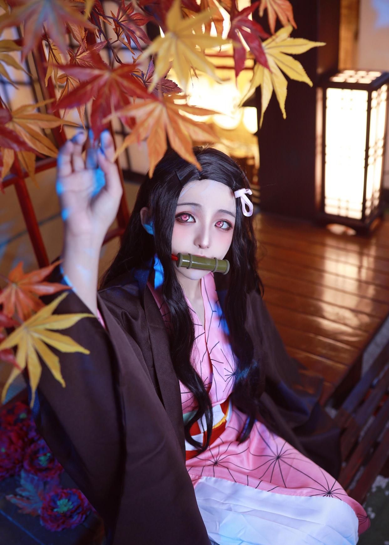 「鬼灭之刃」祢豆子超美cos，网友：有内味了