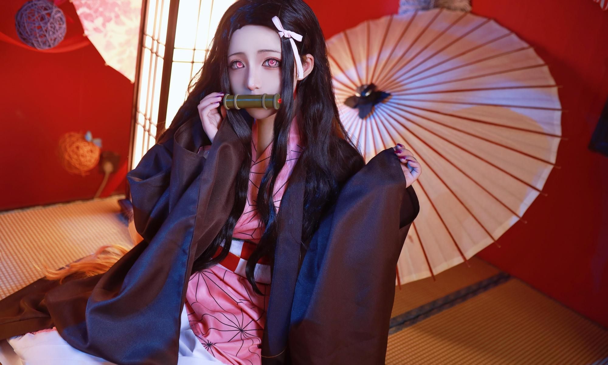 「鬼灭之刃」祢豆子超美cos，网友：有内味了