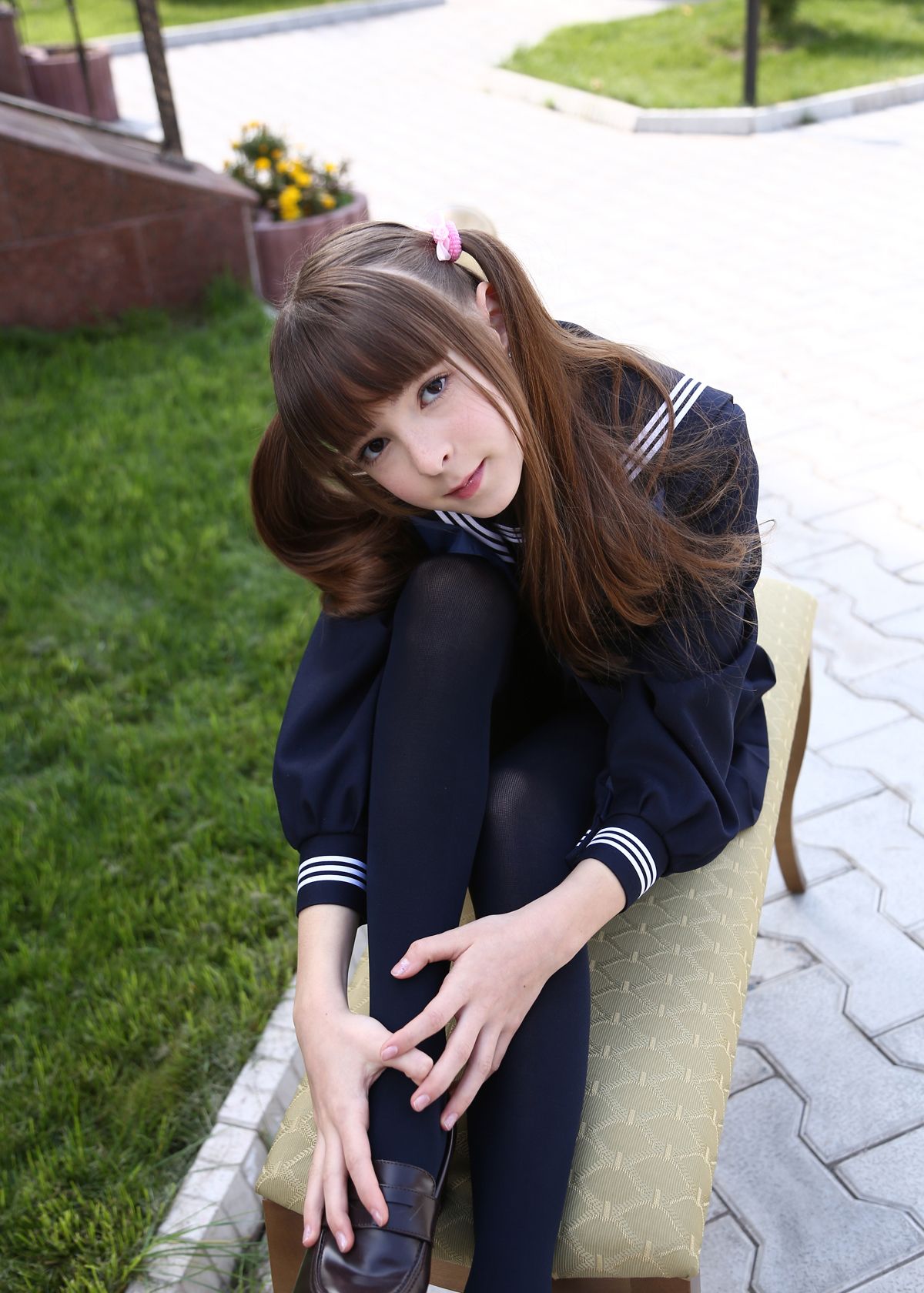 cosplay蓝色水手服JK