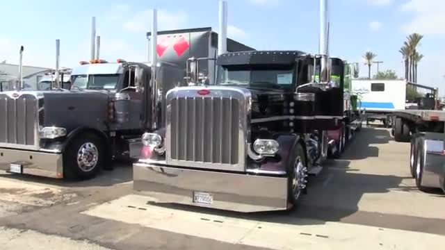 彼得比尔特389牵引车，外观和驾驶舱豪华设计|汽车资讯|汽车视频_新浪新闻