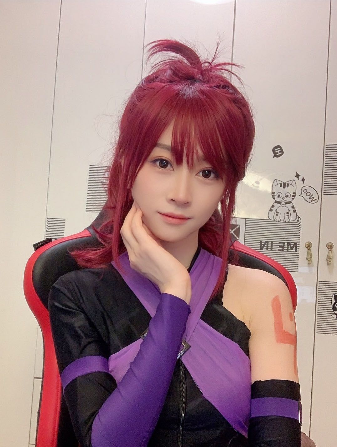 DOTA2最美解说AMS cosplay敌法身心，网友：真女敌法