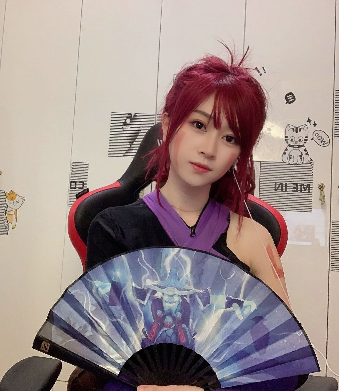 DOTA2最美解说AMS cosplay敌法身心，网友：真女敌法