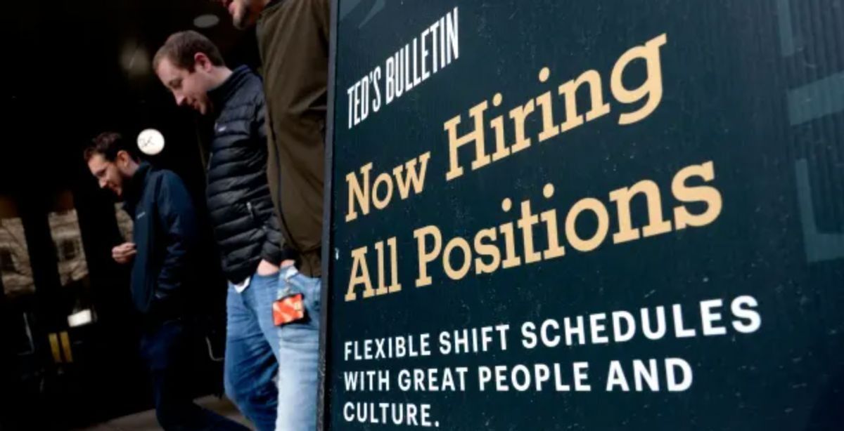 美国爆发辞职潮：2月435万人辞职 空缺职位比失业人数多500万