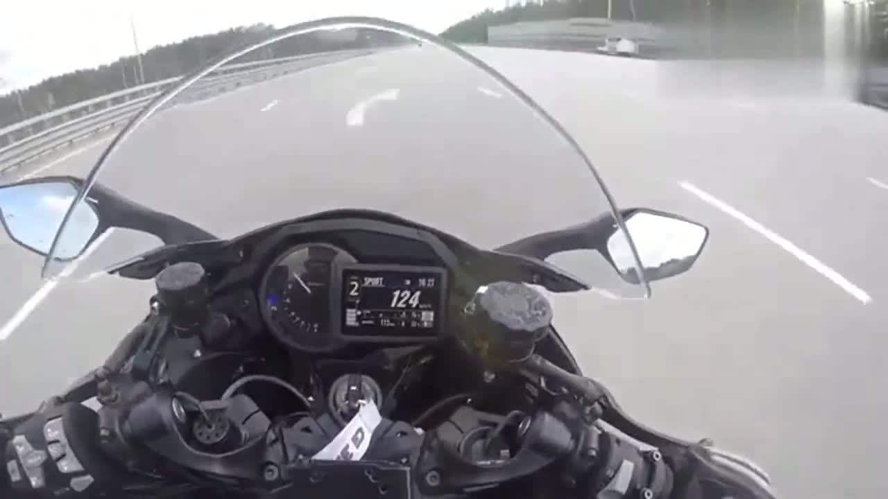 川崎H2SX极速测试，一挡就跑116kmh，太快了！|_新浪新闻