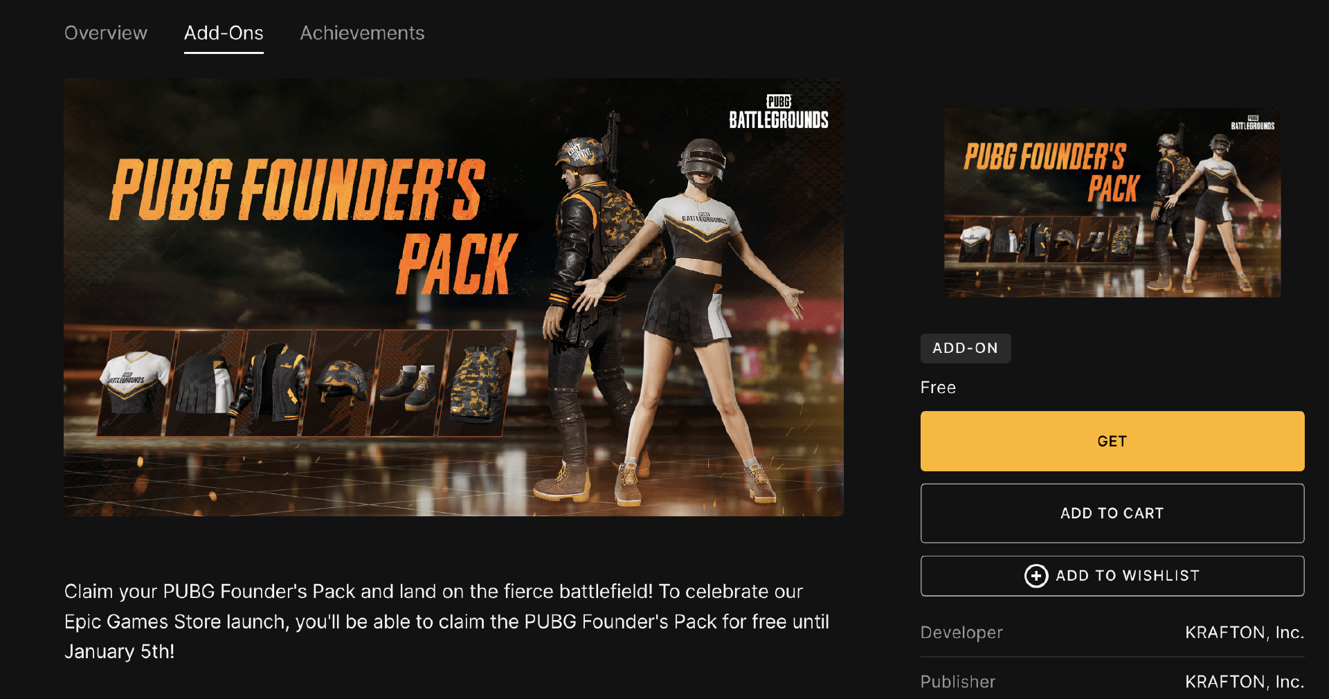 绝地求生上架Epic PUBG创始人礼包怎么领取教程