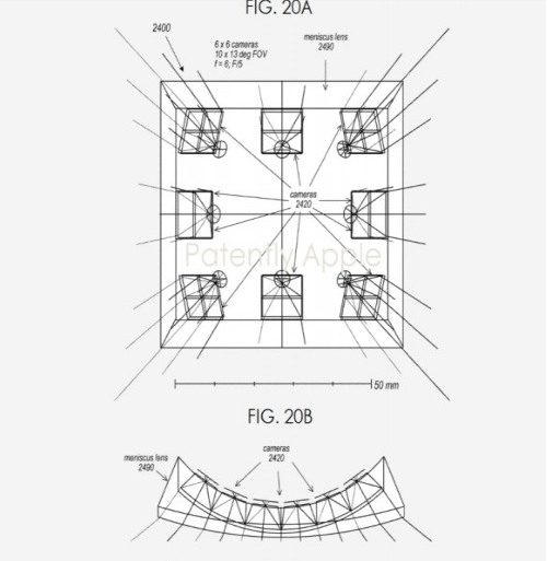 苹果AR/VR头显专利：基于弧形相机阵列，优化VST透视AR效果