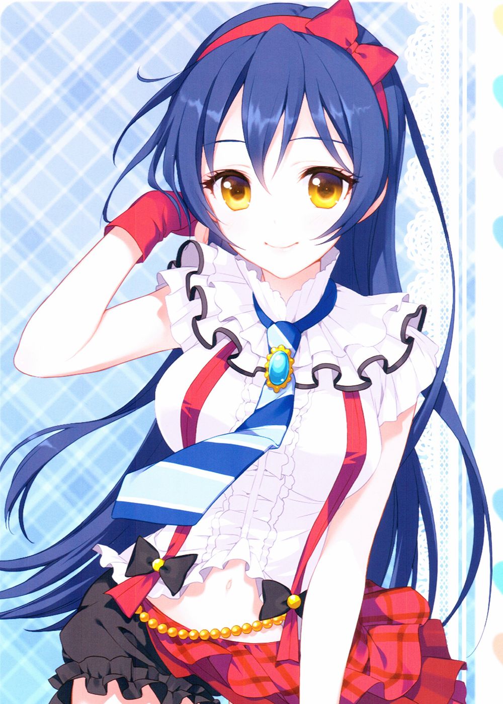 《LoveLive!》园田海未动漫手机壁纸分享，以偶像为目标的美少女