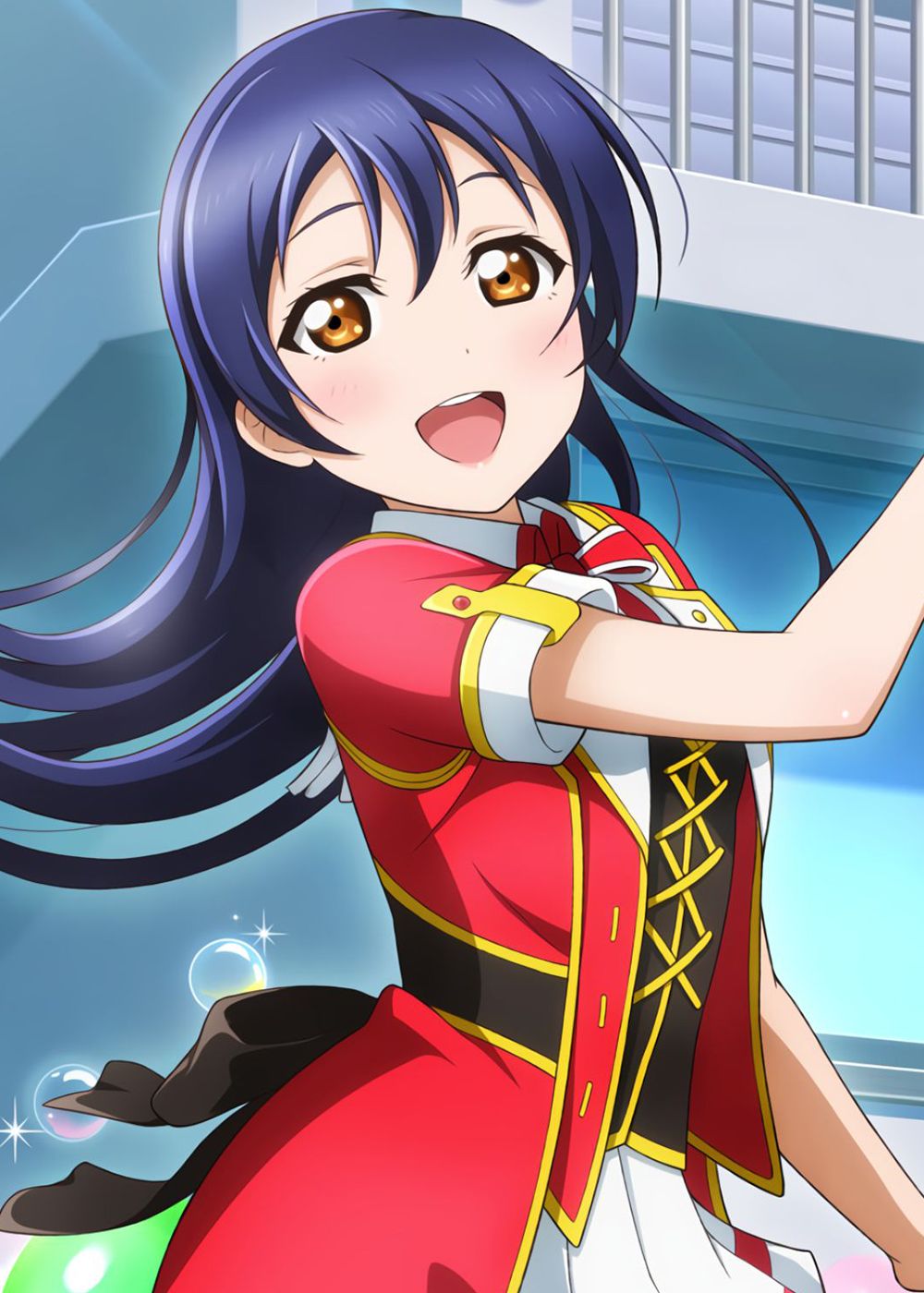 《LoveLive!》园田海未动漫手机壁纸分享，以偶像为目标的美少女