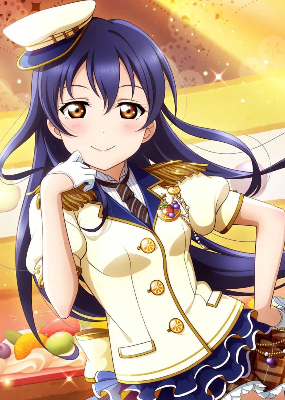 《LoveLive!》园田海未动漫手机壁纸分享，以偶像为目标的美少女