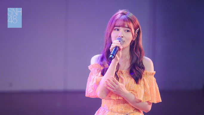 SNH48-温晶婕生日公演结束后晒出美照，感谢大家的支持！