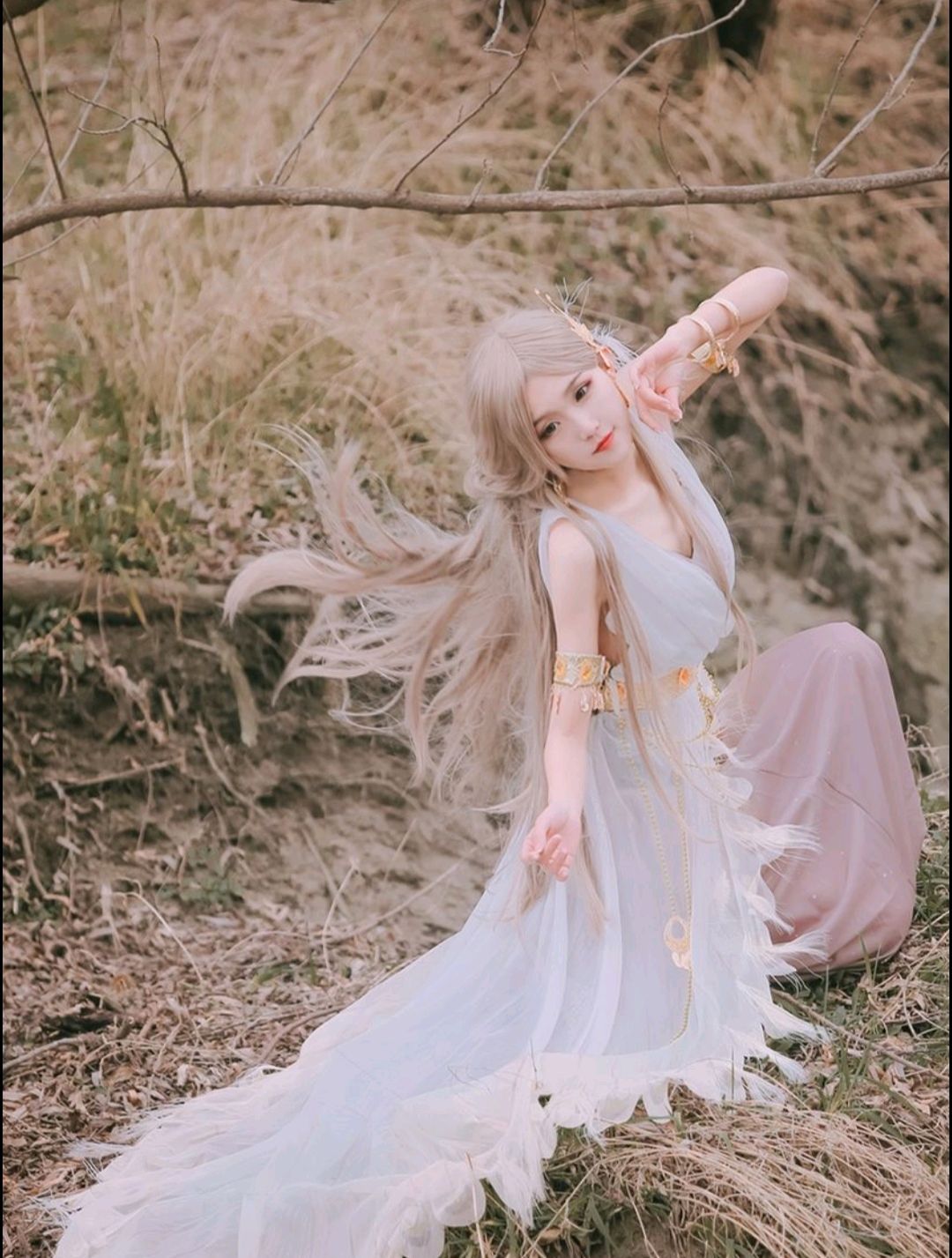 cosplay 正片 羽衣曲白孔雀，网友：小姐姐天生丽质！