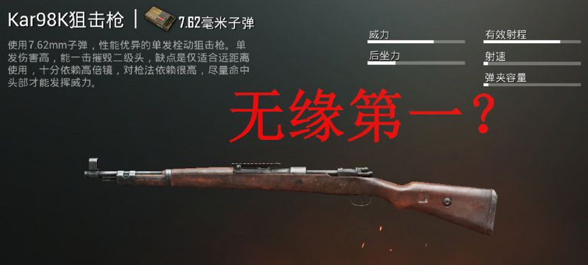 《刺激战场》：7.62子弹枪械，98K并不是第一，最强的居然是它！