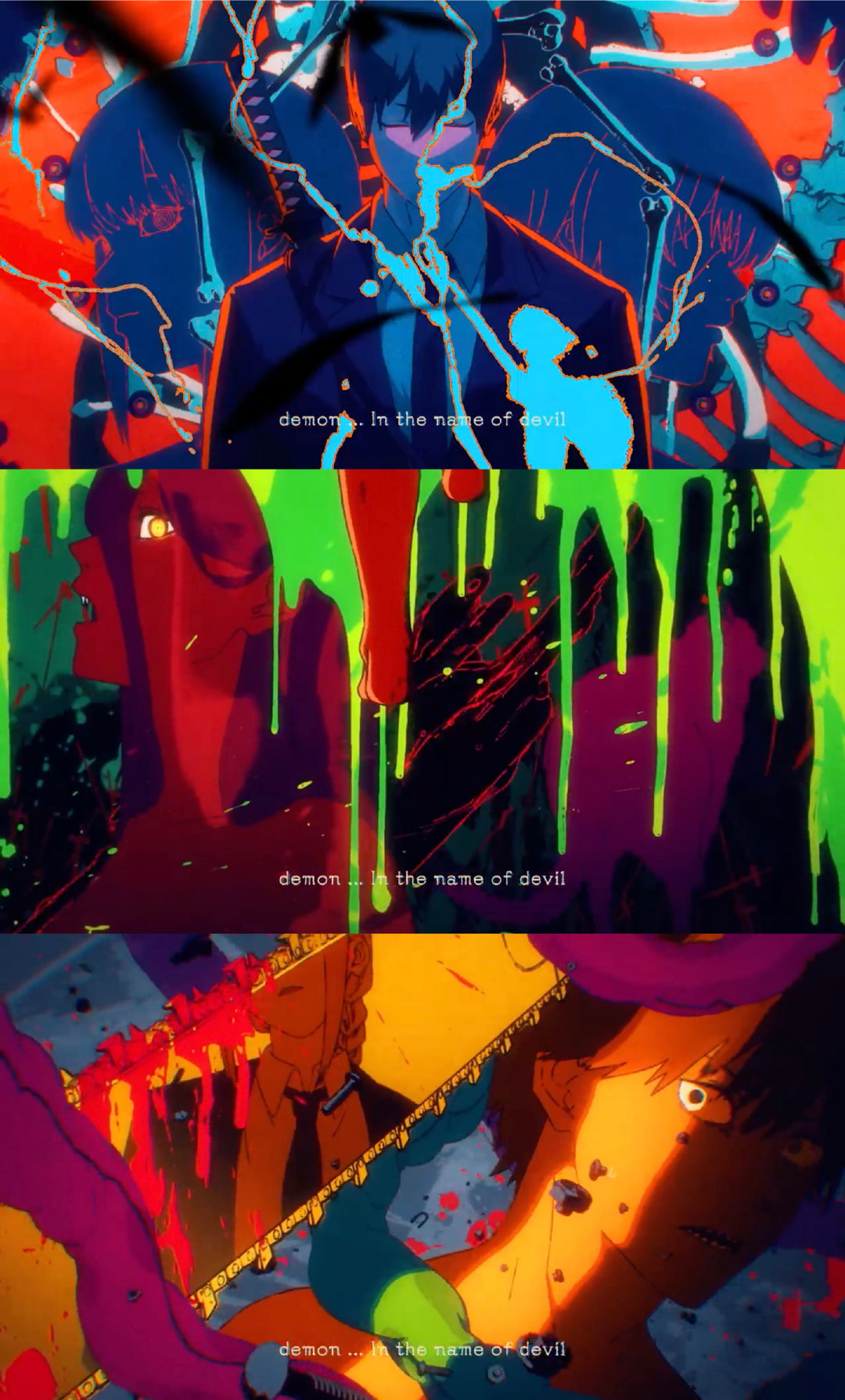 电锯人ED3《刃渡り2億センチ》，像炸开了颜料盘！ 这溢出的才华__财经头条