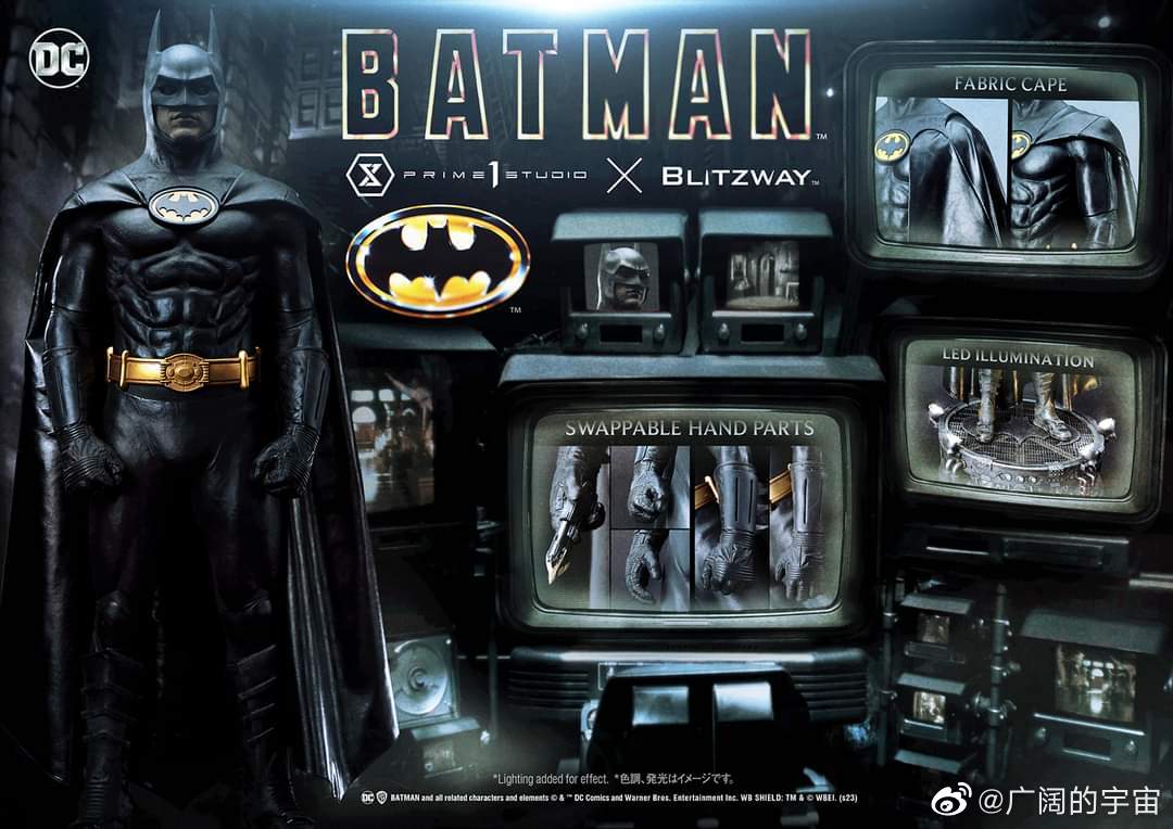 Prime1studio × Blitzway - 蝙蝠侠 (1989) 1/3 雕像__财经头条